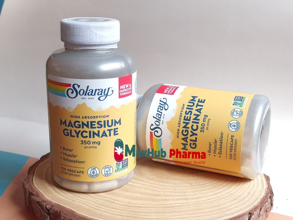 Solaray Magnesium Glycinate 350mg by 120 Capsules - Maxhub Pharmacy